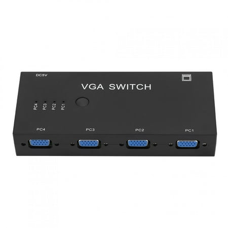VGA Splitter, 2 Button Switches Plug And Play Video Converter 4 In 1 ...