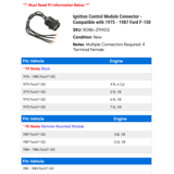 Ignition Control Module Connector - Compatible with 1975 - 1987 Ford F ...