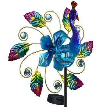 Bits and Pieces Jupiter 2 Way Wind Spinner Yard Decoration, 22 x 22 ...