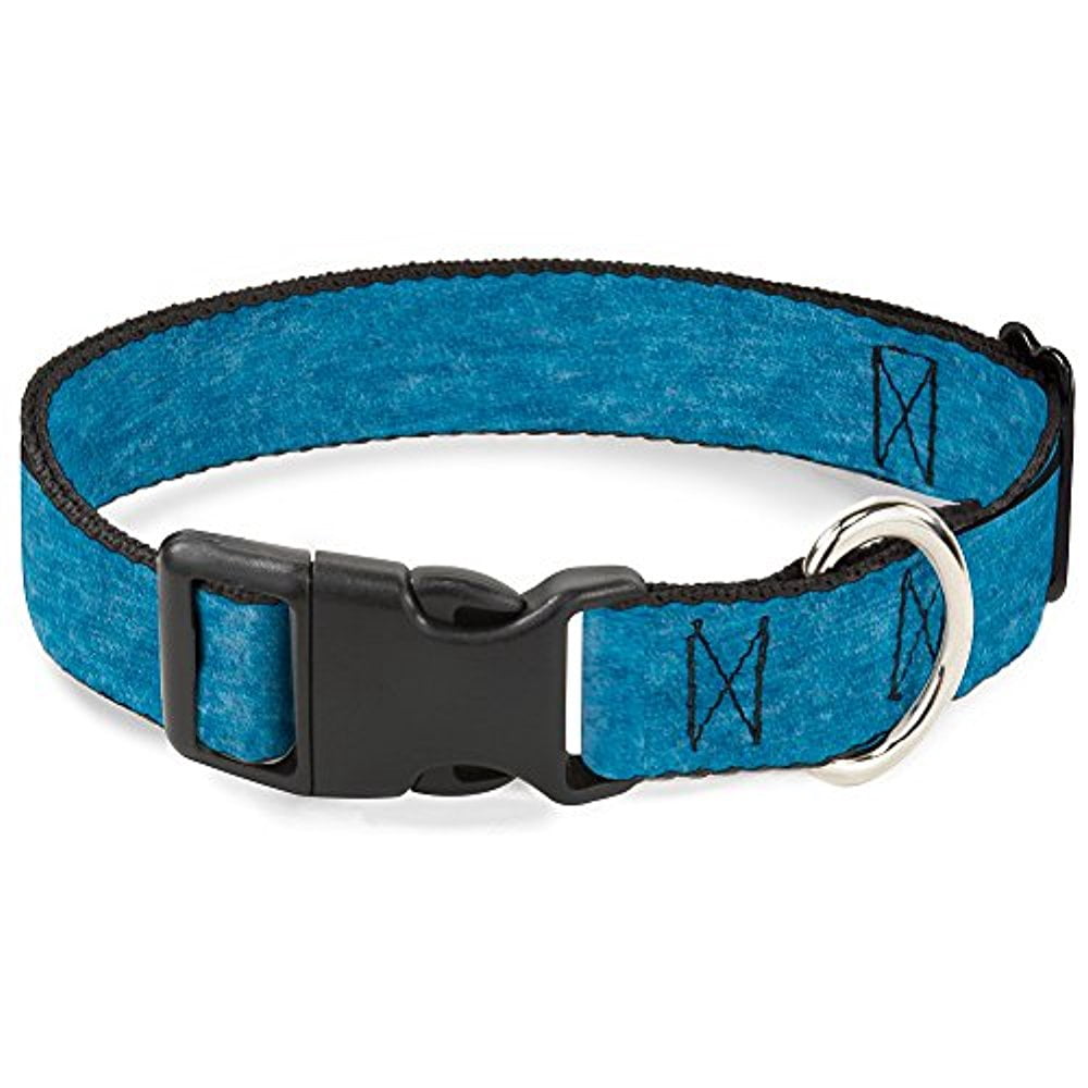 Buckle-Down Pet Collar, Dog Collar Plastic Buckle, Heather Blue, 15 to 24 Inches 1.0 Inch Wide ...