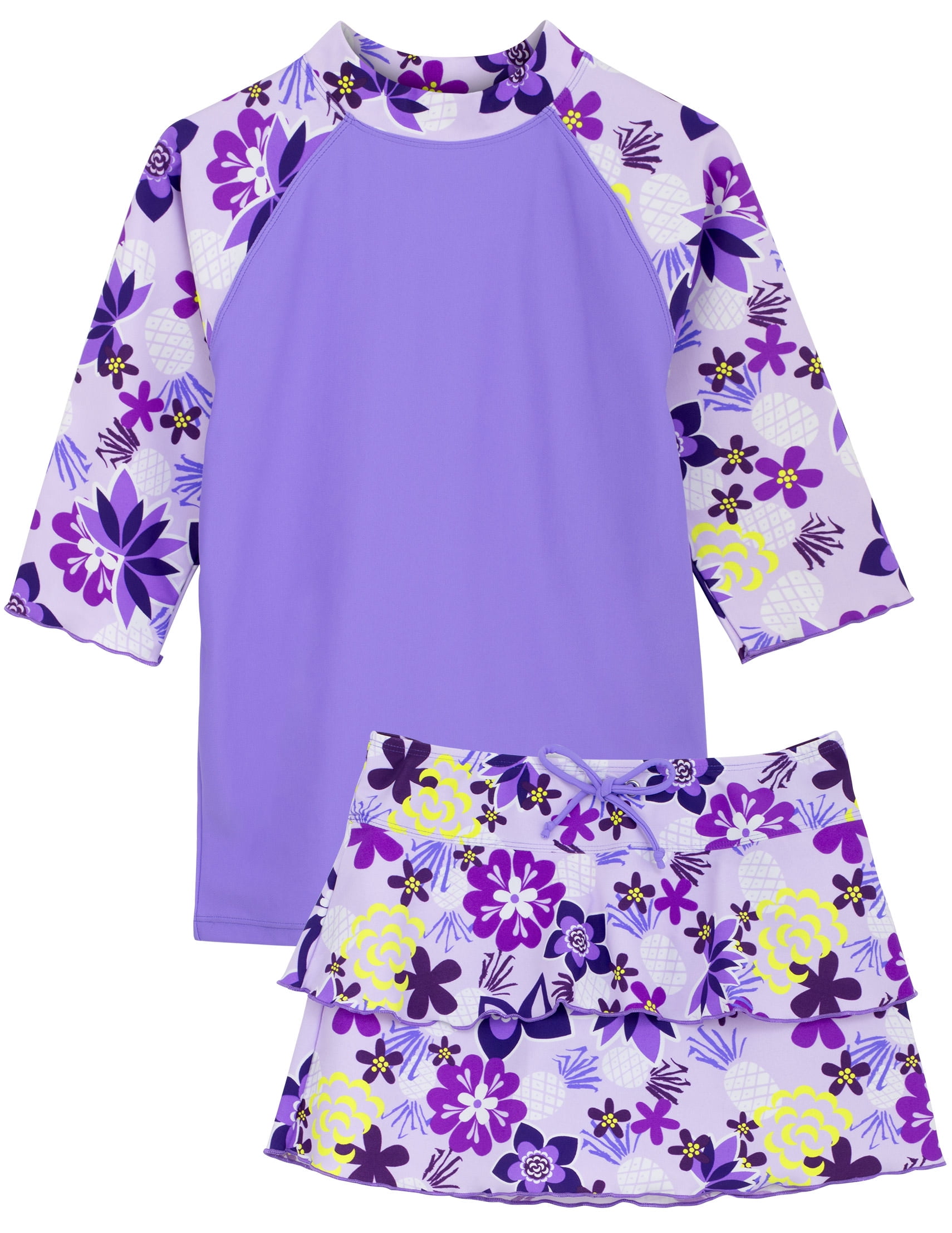 Tuga Girls Tropical Breeze 3 PC Swim Set (UPF 50+), Agata, 4/5 yrs ...