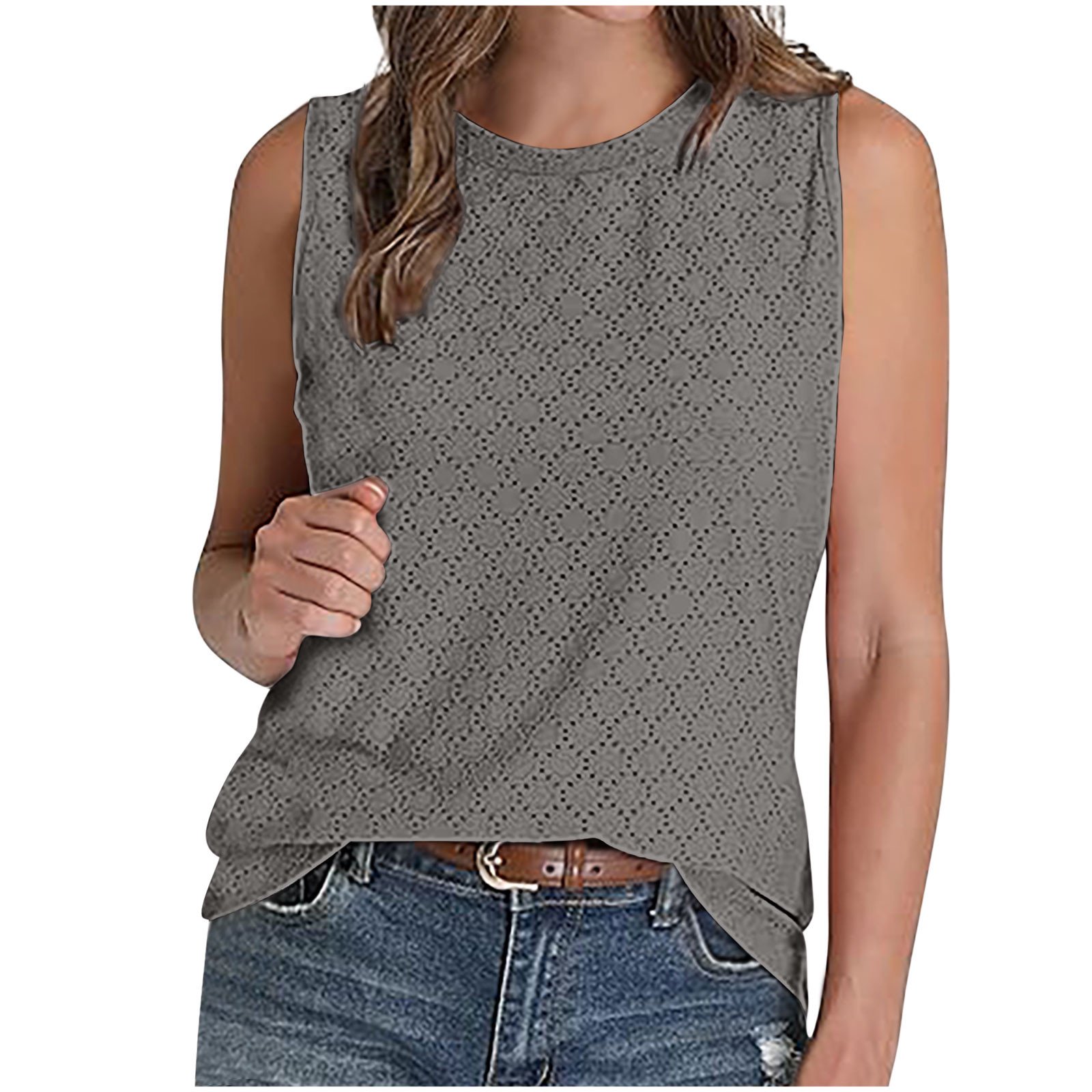 Click here for Dealovy Tank Tops For Women Crew Neck Sleeveless B... prices