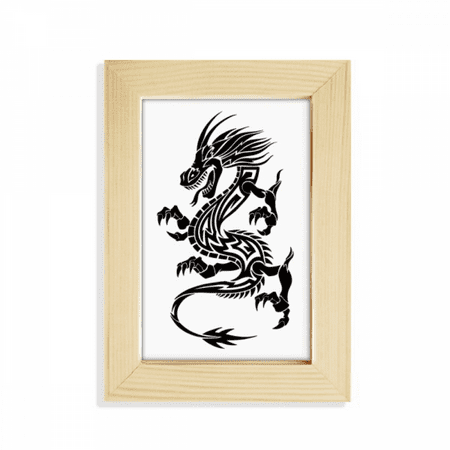 Dragon Animal Art Grain Outline Desktop Display Photo Frame Picture Art ...