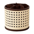 Rotating Rattan Texture Storage Organizer for Makeup and Office ...