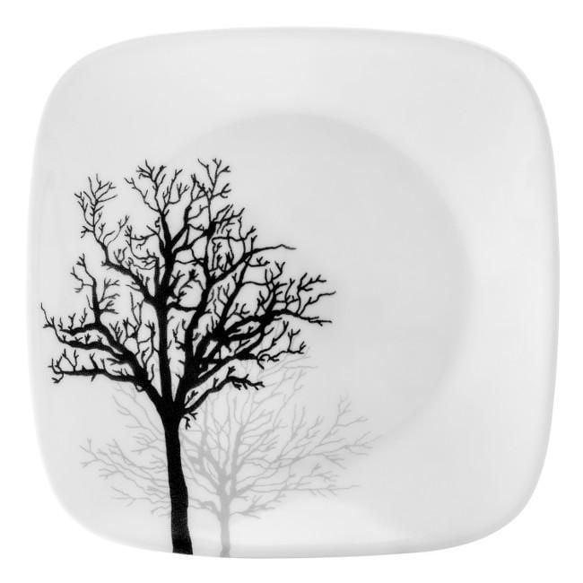 Corelle Timber Shadows 6.5" Square Glass Appetizer Plate, 6.5" square ...