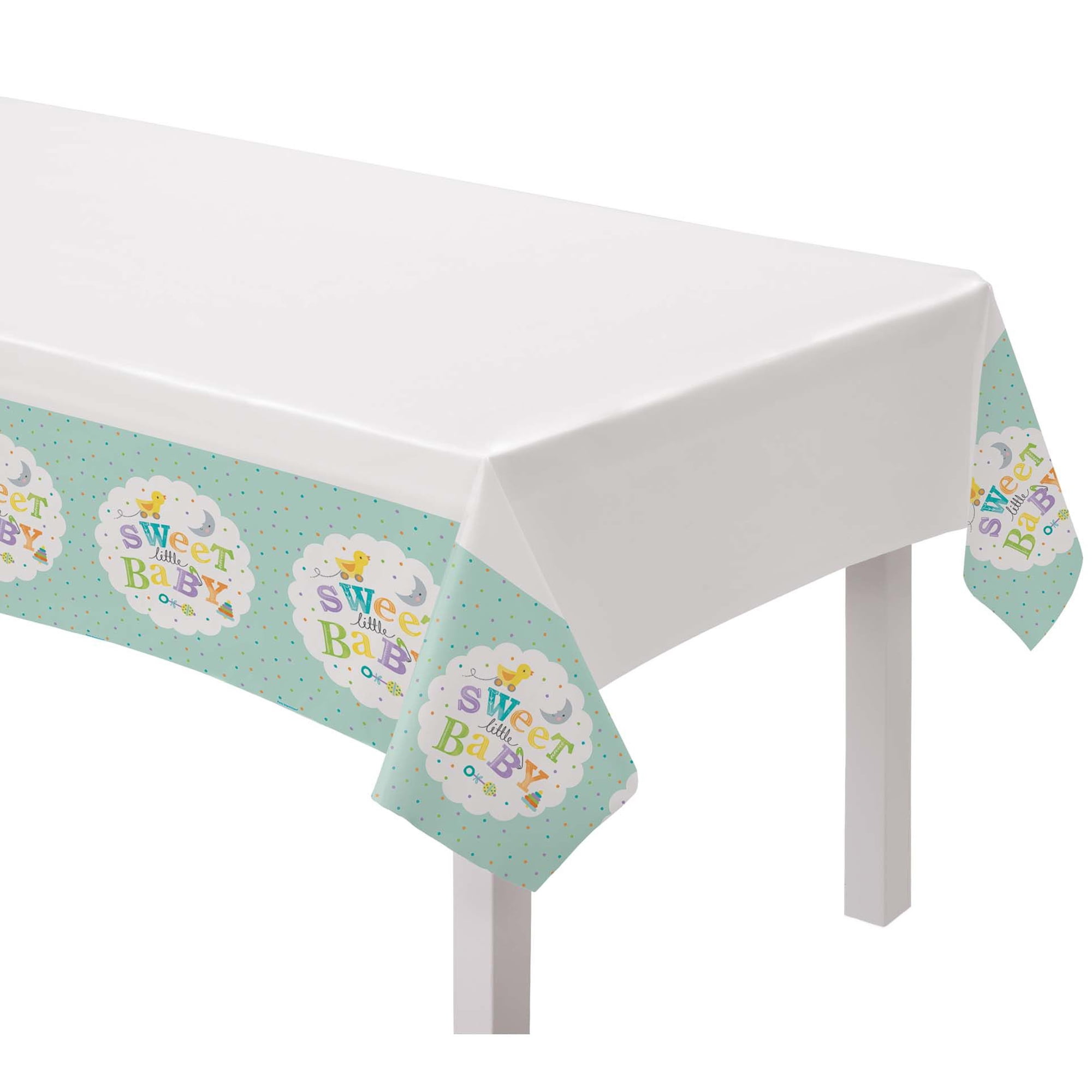 Baby Shower 'Sweet Little Baby' Plastic Tablecover (1ct) - Walmart.com