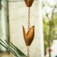 Topadorn Rain Chain, 8.6 FT Flower Leaf Metal Rain Chain, Functional ...