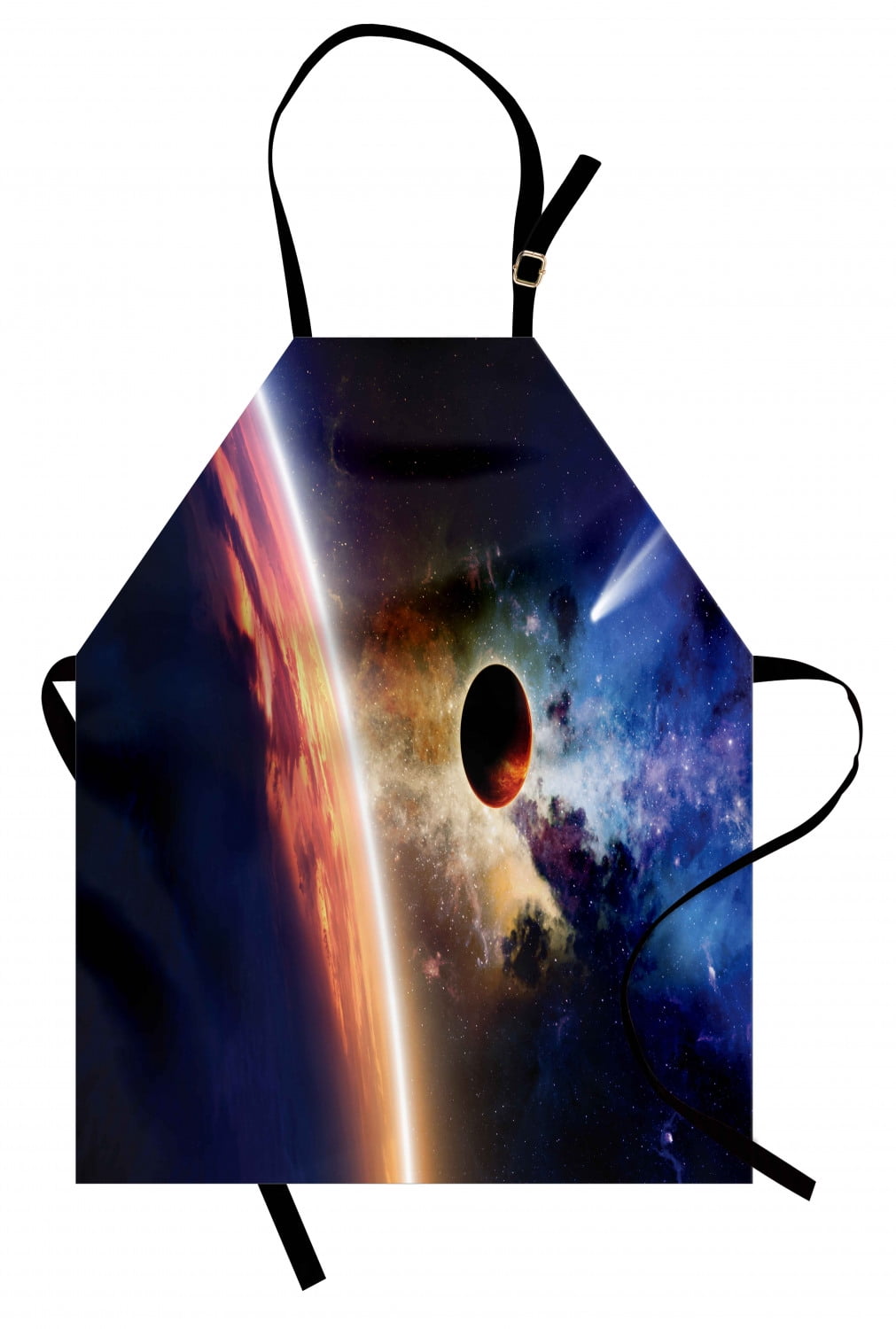 Outer Space Apron Comet Approaches Vibrant Planet Scientific Realities ...