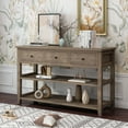Winado 3-Tier Storage Console Table, Retro Gray, Entryway Furniture ...