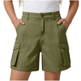 BXJX Girls Cargo Shorts, Summer Above the Knee Relaxed Fit Elastic ...