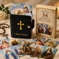 Catholic Holy Card Holder Faux Leather Prayer Card Book with Snap ...