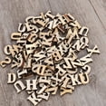 Techinal 100pcs Unfinished Wooden Capital Letters Alphabet DIY Wood ...