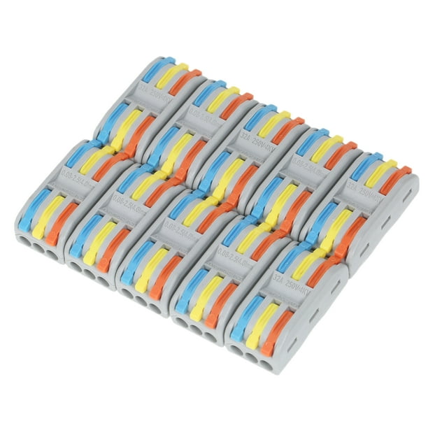 10pcs Wire Connectors Compact Splicing Connectors Cable Connector Set ...