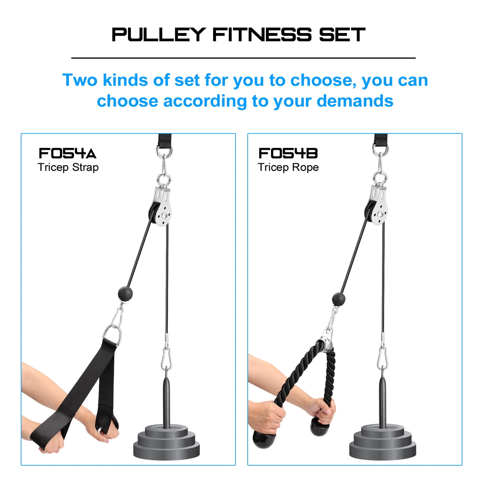 Buy Fitness DIY Pulley Cable Machine Attachment System Loading Pin ...