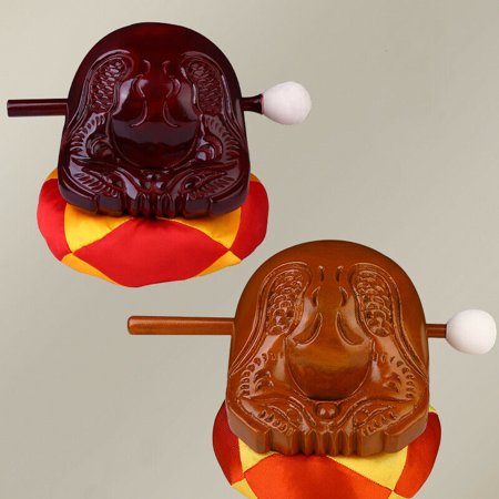 Buddhist Monk Annatto Wooden Fish Mokugyo Temple Block Muyu Buddha Hall ...