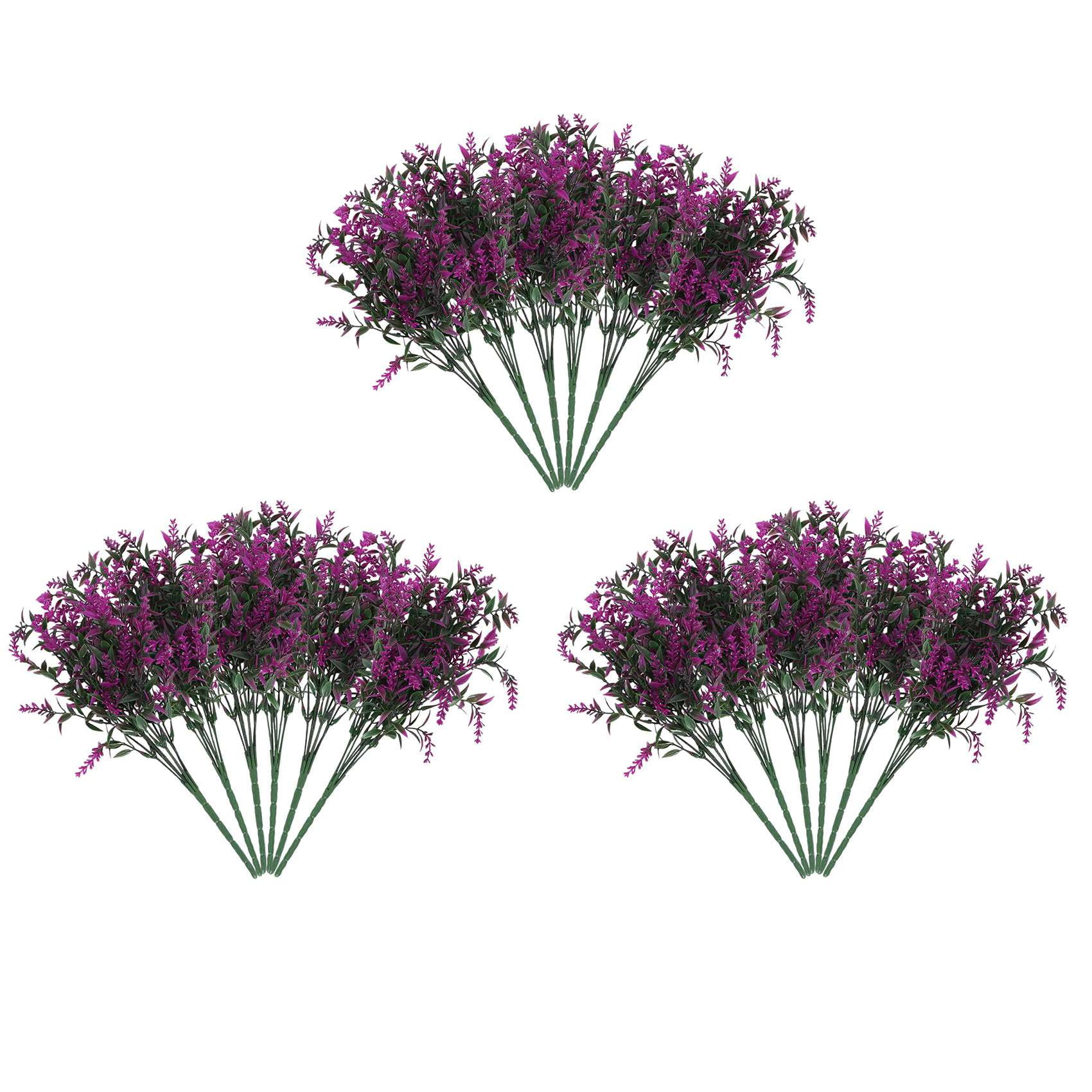 Artificial Lavender Flowers Plants 18 Pieces,Lifelike Uv Resistant Fake ...