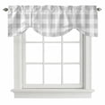 Buffalo Grey Plaid Tie Up Valances Curtain, Spring Simple Pattern ...