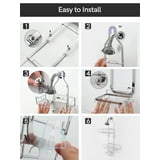 Gronda Hanging Shower Caddy Over Head with 14 Hooks, 3 Tier Shower ...