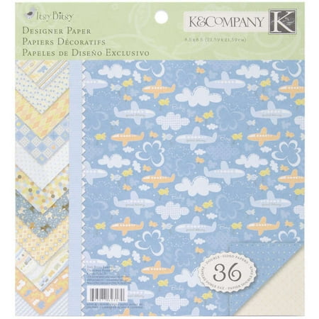 Simply K Itsy Bitsy Double Sided Paper Pad 8.5"X8.5"-Baby Boy 36 Sheets ...