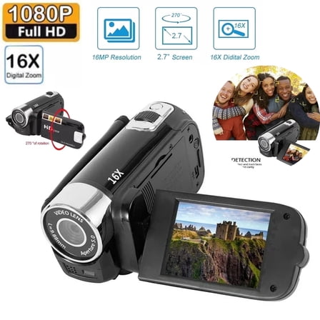 SYLVANIA DV-2100 BLUE POCKET 2" LCD DIGITAL VIDEO CAMERA / CAMCORDER 4X ...