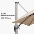 PURPLE LEAF 8 × 8 FT Patio Umbrella, Outdoor Cantilever Umbrella with ...