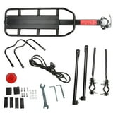 BUCKLOS Adjustable Aluminum Rear Bike Rack - Quick Release, Reflective ...