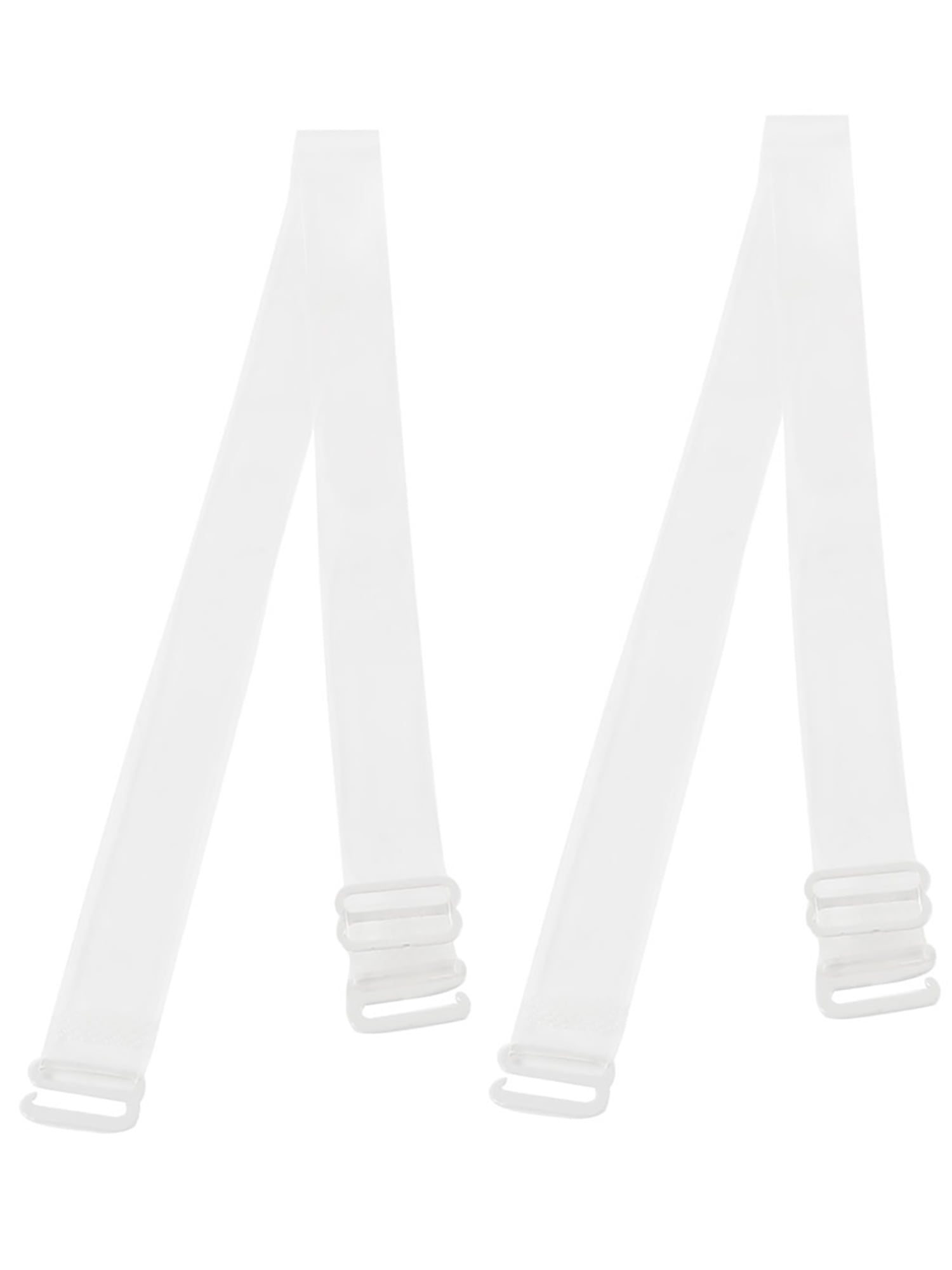 Allegra K Pair Lady Women Clear Plastic Hook Adjustable Shoulder Bra ...