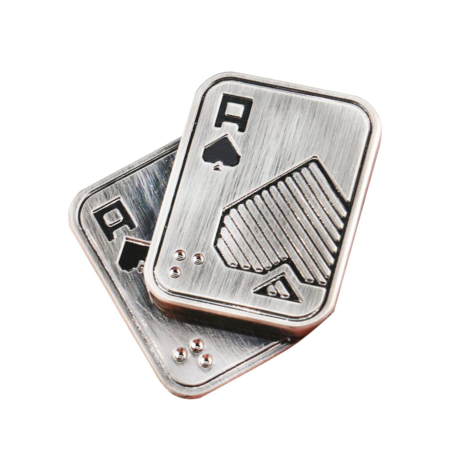 Magnetic Metal Fidget Toys - Metal Poker Push Card Fidget Slider Stress ...