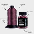 Big Kizzy Beads and Thread Bundle (Burgundy) - 1000pcs Silicone Lined ...