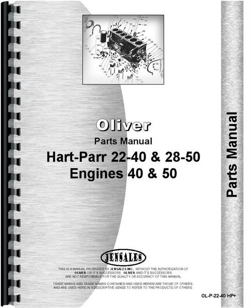 Oliver (Hart Parr) Hart Parr 40 Engine Parts Manual - Walmart.com