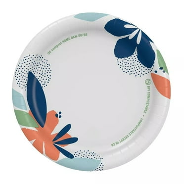 Various Multicolor Disposable Paper Plates, 7", 8 Count - Walmart.com