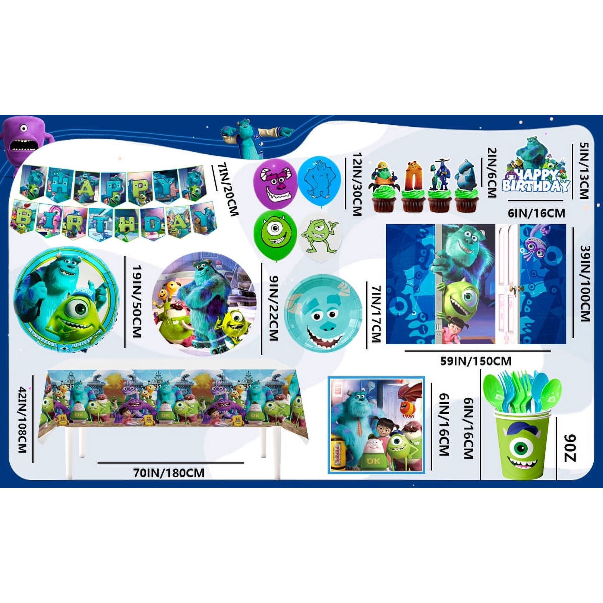 Monsters Inc Party Plates