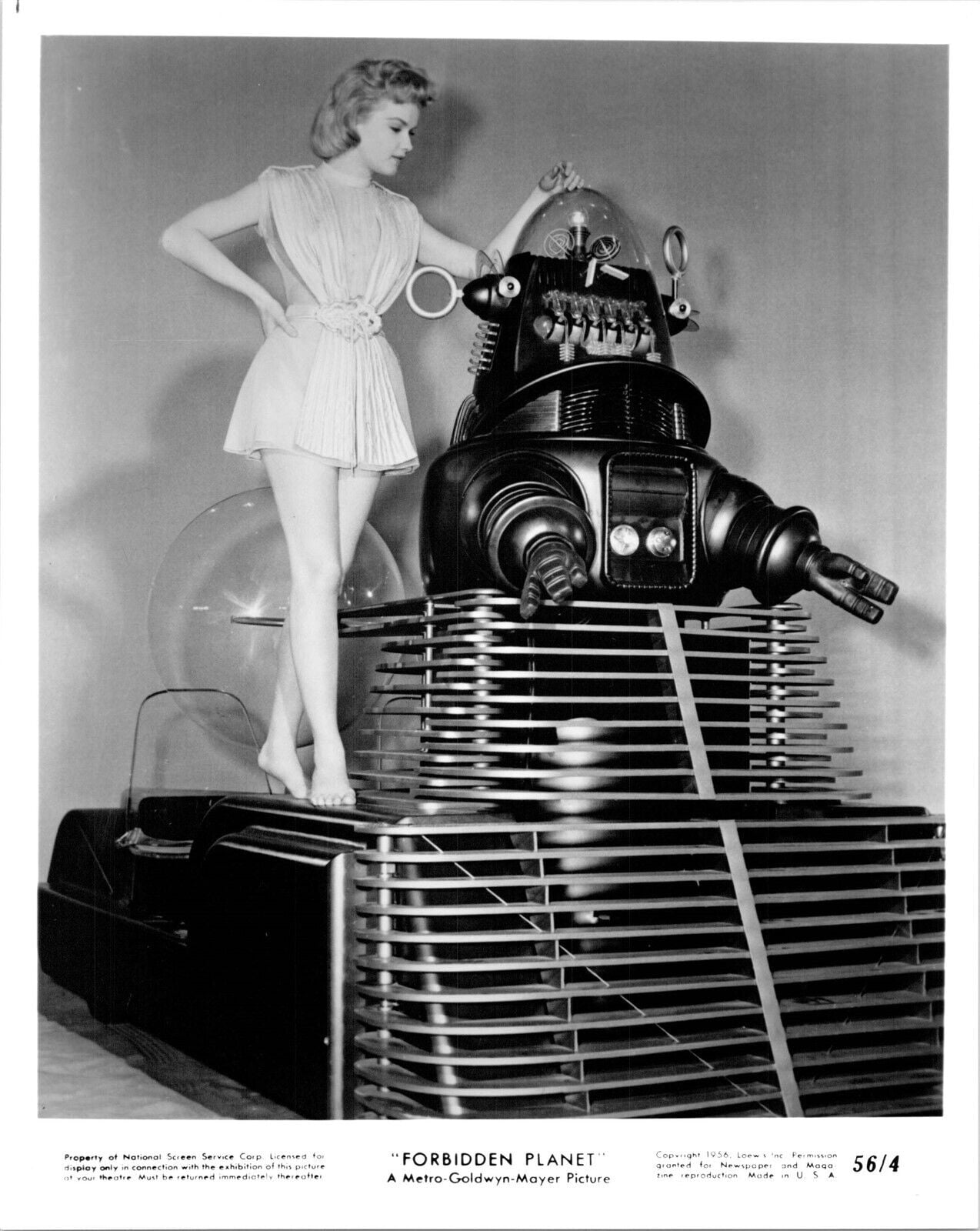 Forbidden Planet vintage 5x7 photo Anne Francis & Robby The Robot ...