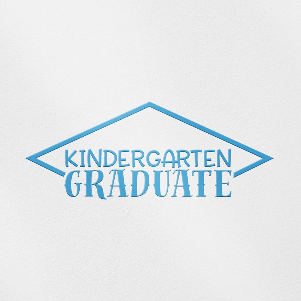Transparent Decal Stickers Of Kindergarten Graduate (Azure Blue ...