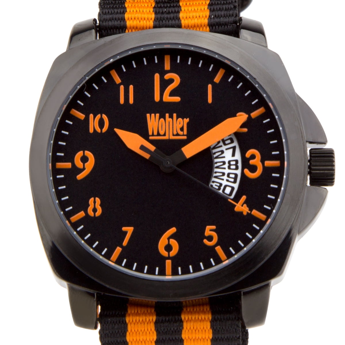 Wohler Ajax Men's sport watch, NATO strap, bold luminescent colors ...