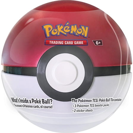 Pokemon TCG Moon Poke Ball Tin Trading Card Game Contains 3 Booster ...