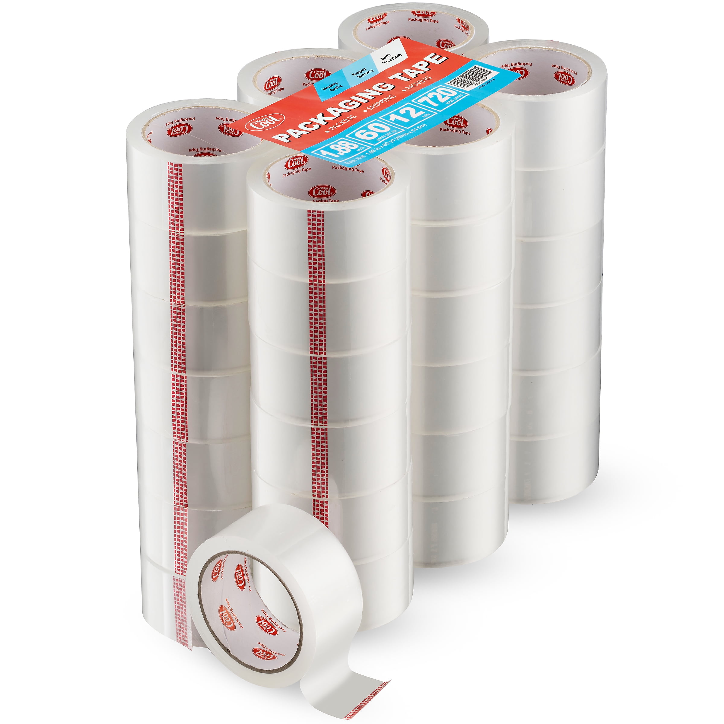 Simply Cool Clear Packing Tape Refill Rolls | Bulk Wholesale 36 Pack of ...