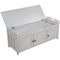Aukfa Entryway Shoe Cabinet white Bench,Shoe Bench with Storage and ...