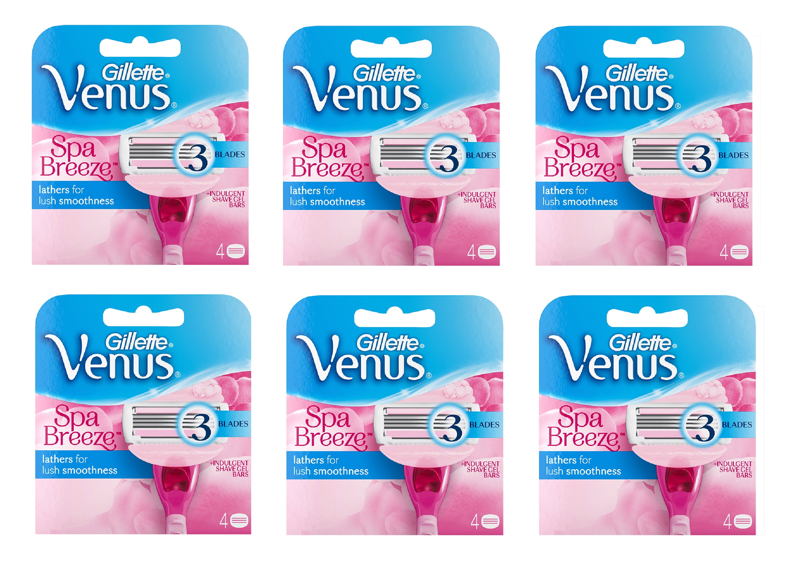 Gillette Venus Spa Breeze Refill Razor Blade Cartridges, 24 Count ...