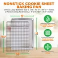 Free Shipping! Nutrichef Non-Stick Baking Sheets, Cookie Pan Aluminum ...