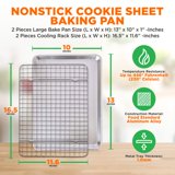 Free Shipping! Nutrichef Non-Stick Baking Sheets, Cookie Pan Aluminum ...