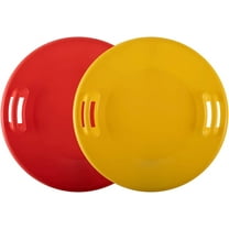 Superio Round Snow Saucer Sled, Red and Fuchsia 2 Pack Spiral 26 ...