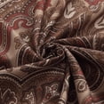 Fabric Shower Curtain 78 Inches Long, Reddish Brown Damask Paisley ...