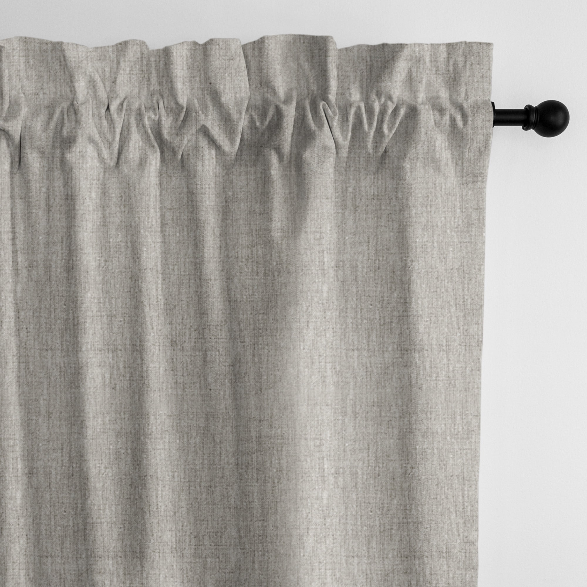 Carmel Linen Au Natural Pole Top Drapery Panel - Pair 50"x120 ...
