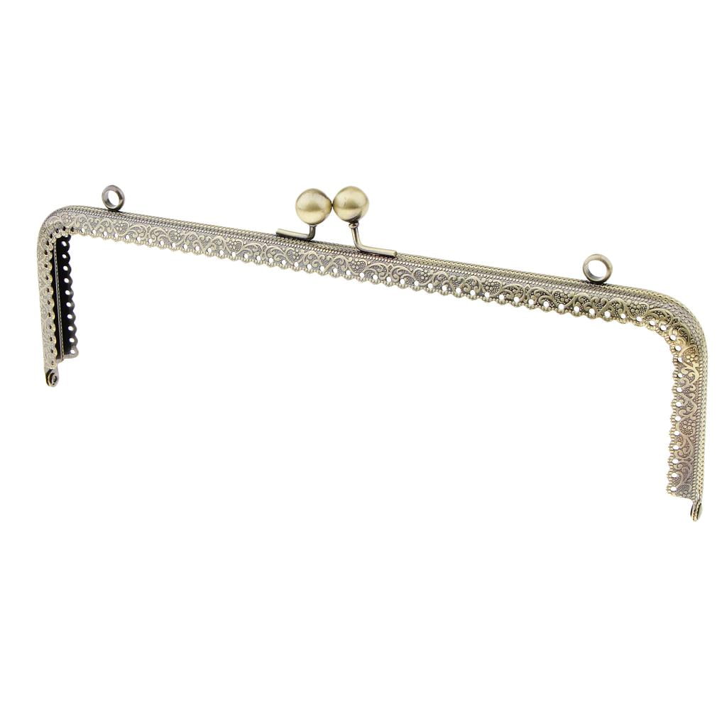Bag Handbag Pouch Purse Metal Frame Handle Fastener Length 10inch ...