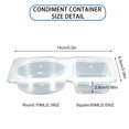 33pcs Double Compartment Condiment Container With Lids - Reusable Snack ...