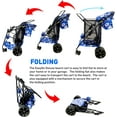 Beach Cart Deluxe Heavy Duty Folding Ocean Utility Large Sand Wheels ...