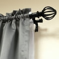 Lumino 1 Inch Black Cage Double Curtain Rod Set - 42-120 Width ...