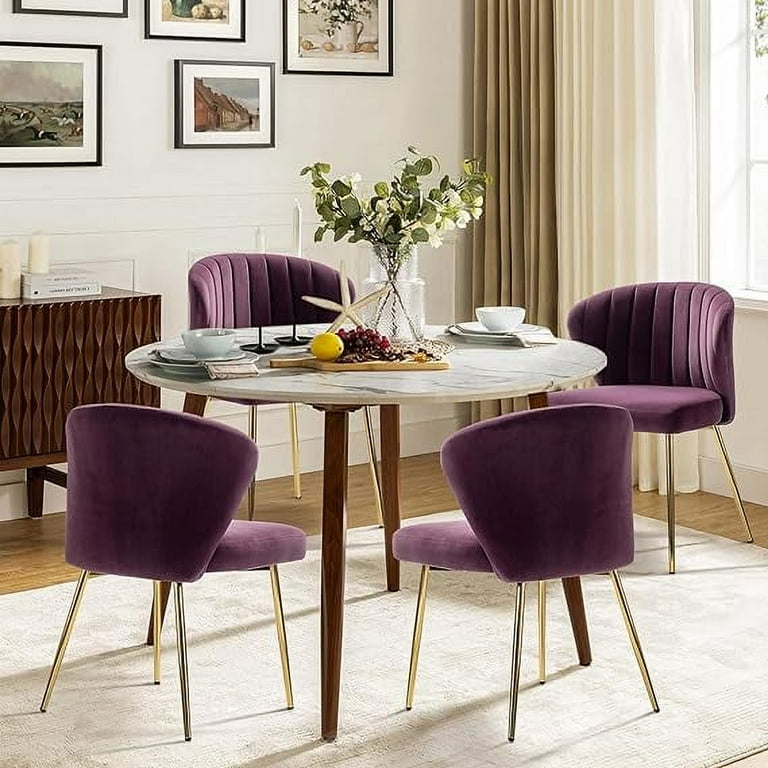 Purple velvet dining room chairs store