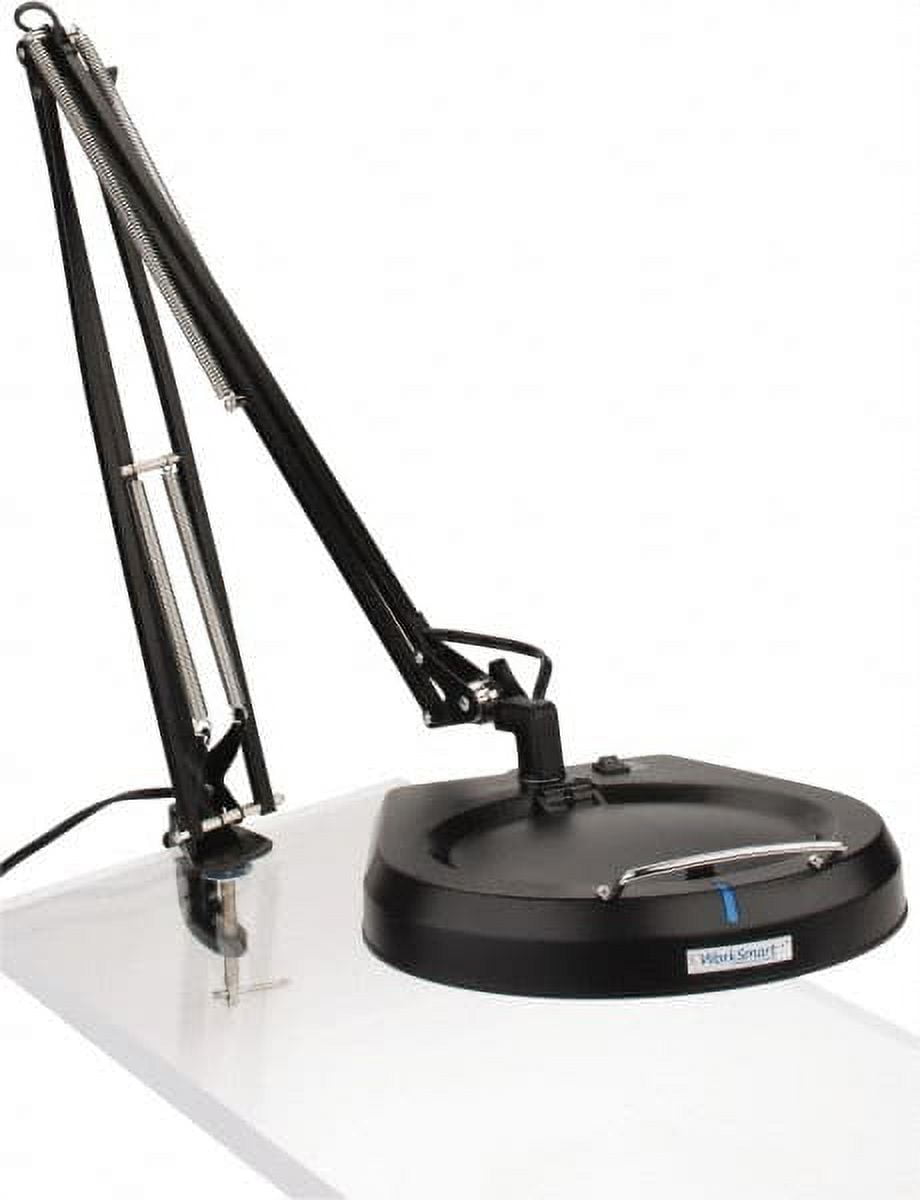 50", Swing Arm, Clamp on, Fluorescent, Black, Magnifying Task Light ...